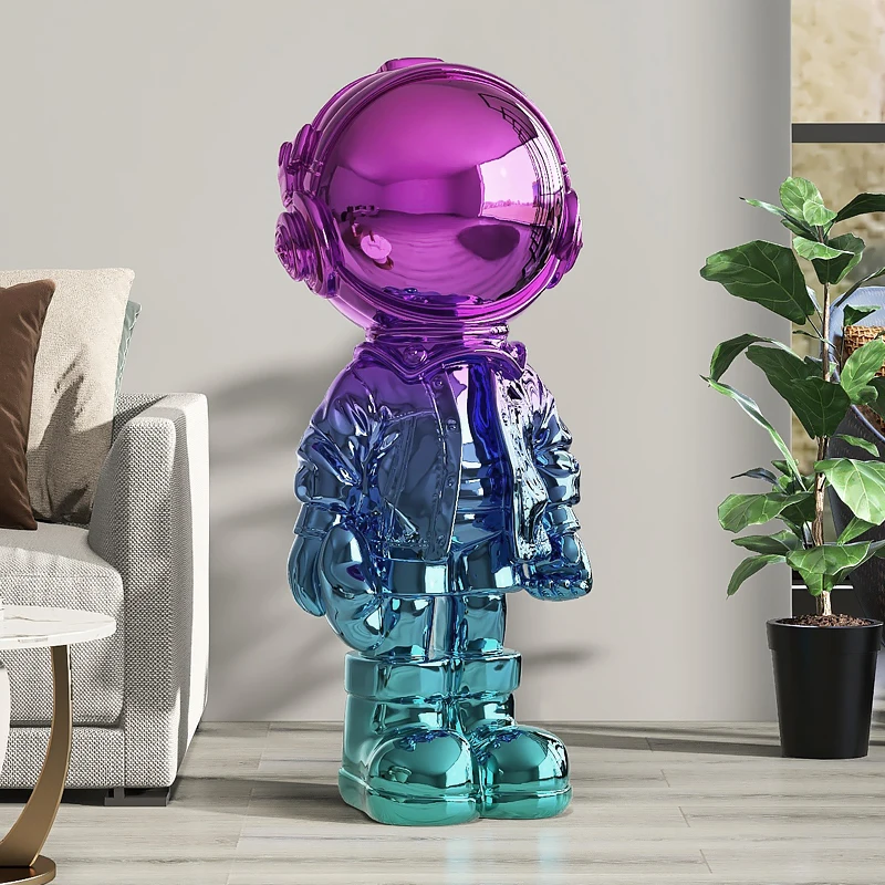 Nordic Home Decor Electroplate Astronaut Statue Living Room Floor ...