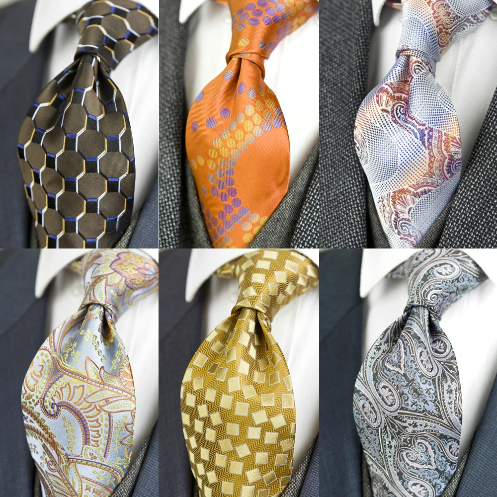 Classy Paisley Floral Checked Stripes Dots Multicolor Mens Tie Neckties ...