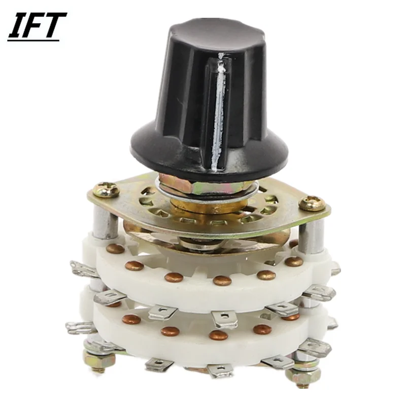 2p8t 2 Pole 8 Position 2 Deck Band Channel Rotary Switch Selector With ...