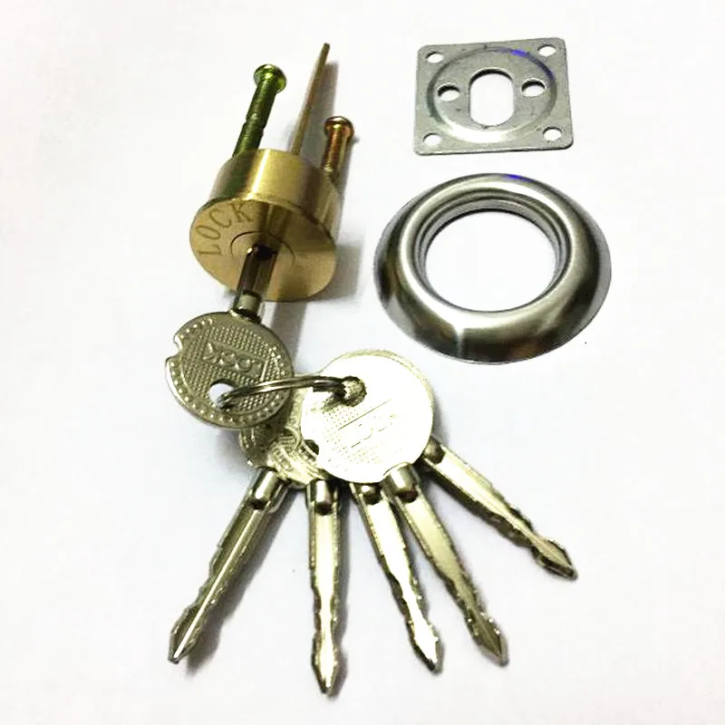 1set-Universal-Lock-Cross-Shaped-6Keys-Night-Latch-Dead-Bolt-Brass ...
