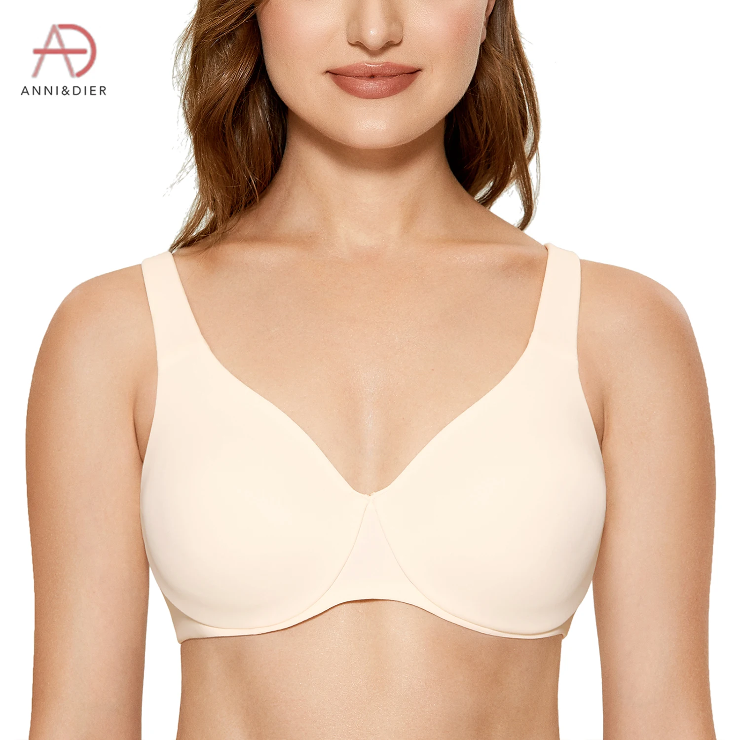 Womens Plus Size Minimizer Bra Smooth Underwire Non Padded Full
