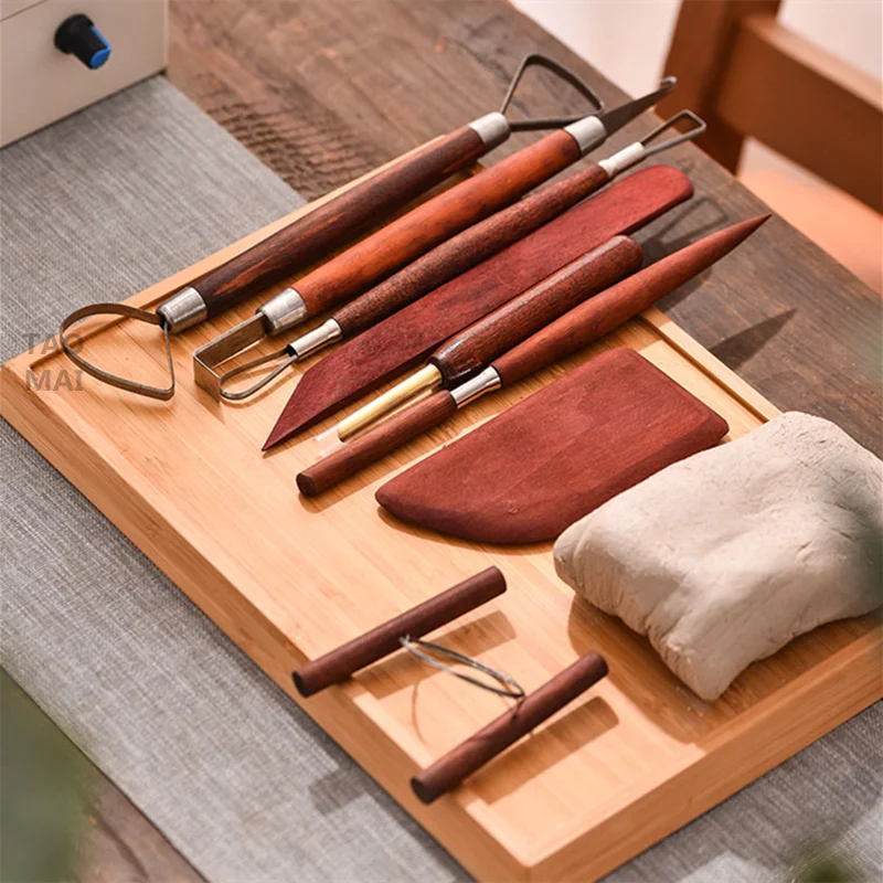 8 Pieces of Commonly Used Mud Shaping Tool Set Steel Needle Scraper ...