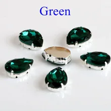 Drop Shape Glass Rhinestones With Claw Sew On Teardrop Crystal Stone ...