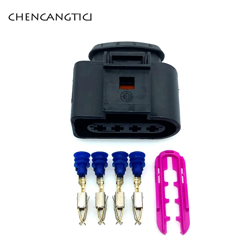 1 Set 4 Pin 3.5mm Vw Skoda Vag Automotive Connector 4b0973724 Coil ...
