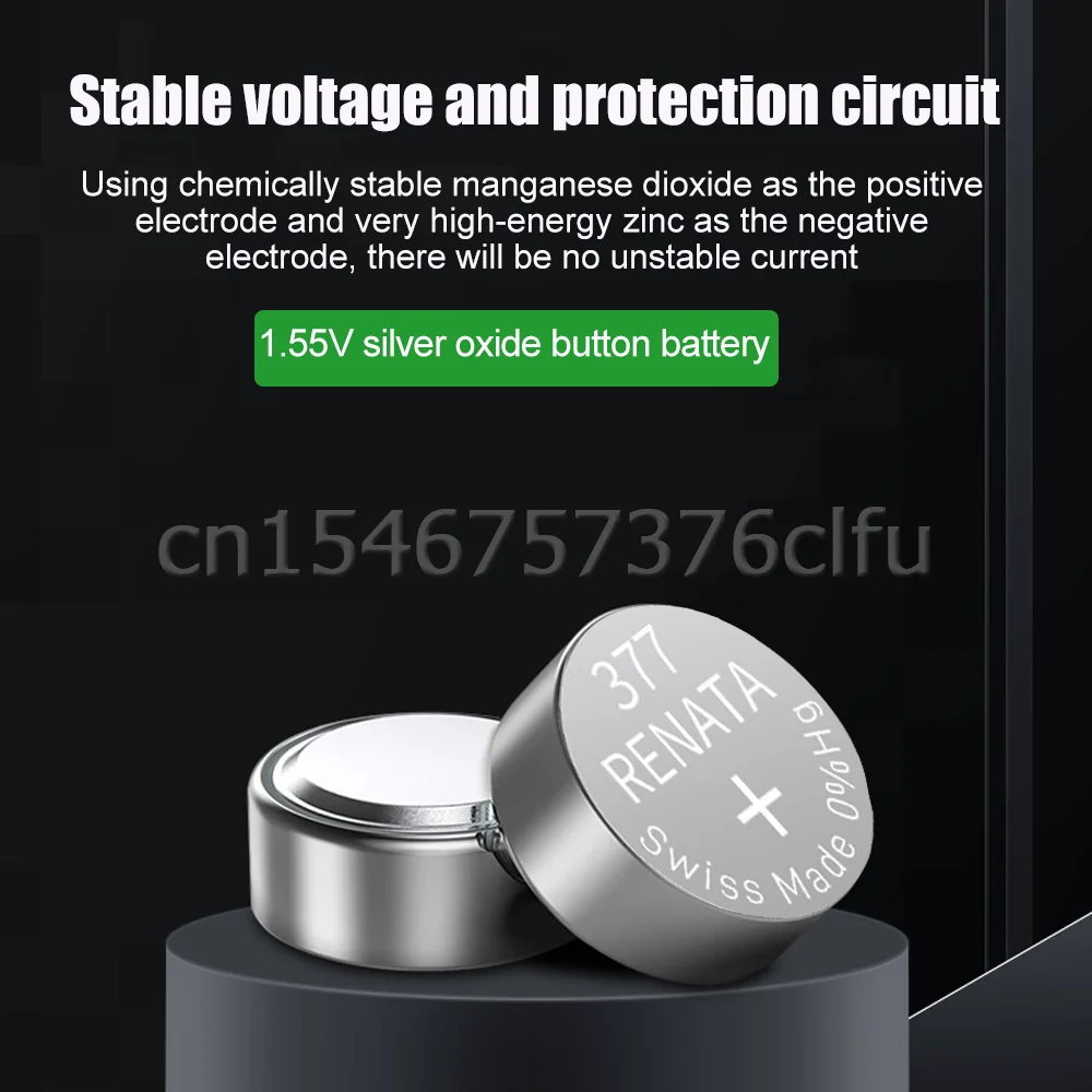 2PCS Original Renata 377 SR626SW AG4 LR626 SR66 V377 Button Coin Cell 1 ...
