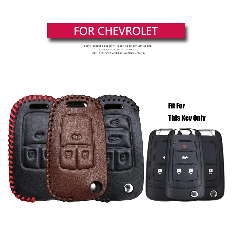 Leather-Car-Key-Case-Cover-For-Chevrolet-Cruze-Spark-Orlando-Aveo-T300 ...