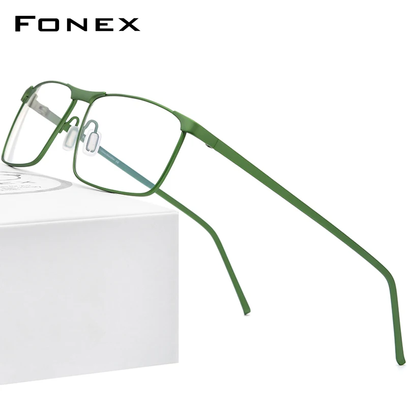 FONEX-Pure-Titanium-Glasses-Frame-Men-Square-Eyewear-2020-New-Male-Full ...