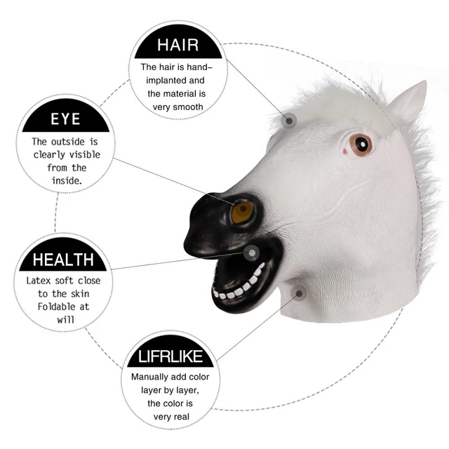 White Horse Head Mask