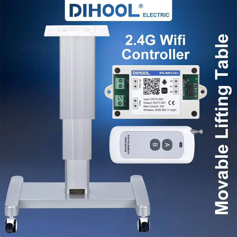 Movable Standing Desk Height Adjustable Electric Sliding Lift Stand Up ...