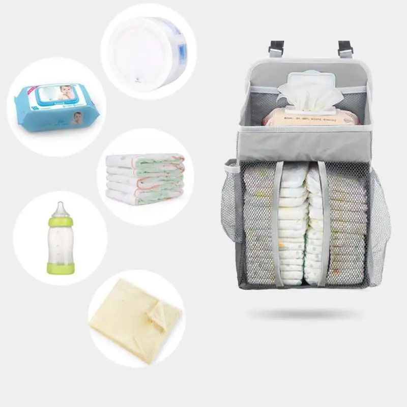 Baby Crib Hanging Bag High-quality Portable Lightweight Grid Splicing ...