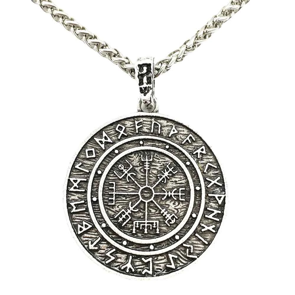 Nordic Vegvisir Compass Norse Runes Viking Jewelry Runic Amulet And ...