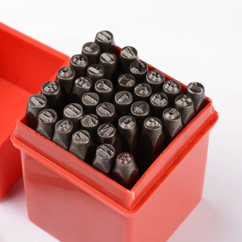 36pc/box Iron Metal Stamps Number 0~8 Letter Alphabet A-z Stamp Tools ...