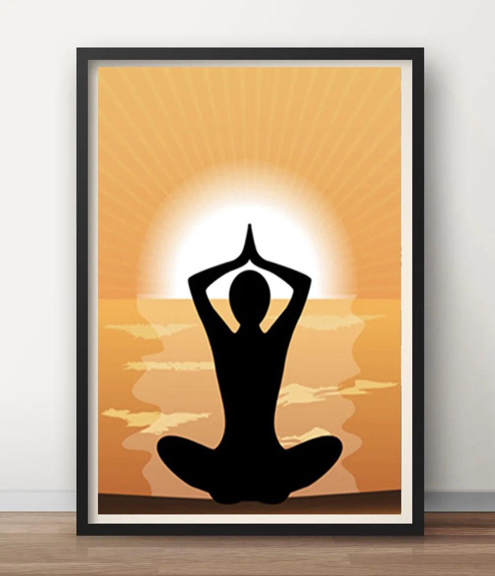 Meditation Yoga Orient Contemplation Deep Thoughts Decorative Poster ...