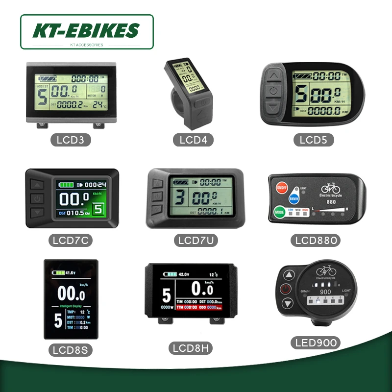 KT Ebike LCD led Display Kuteng 24V 36V 48V Lcd3 lcd8h led 880 LCD7 ...