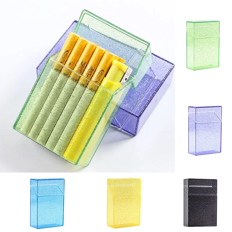 Plastic Glitter Cigarette Case