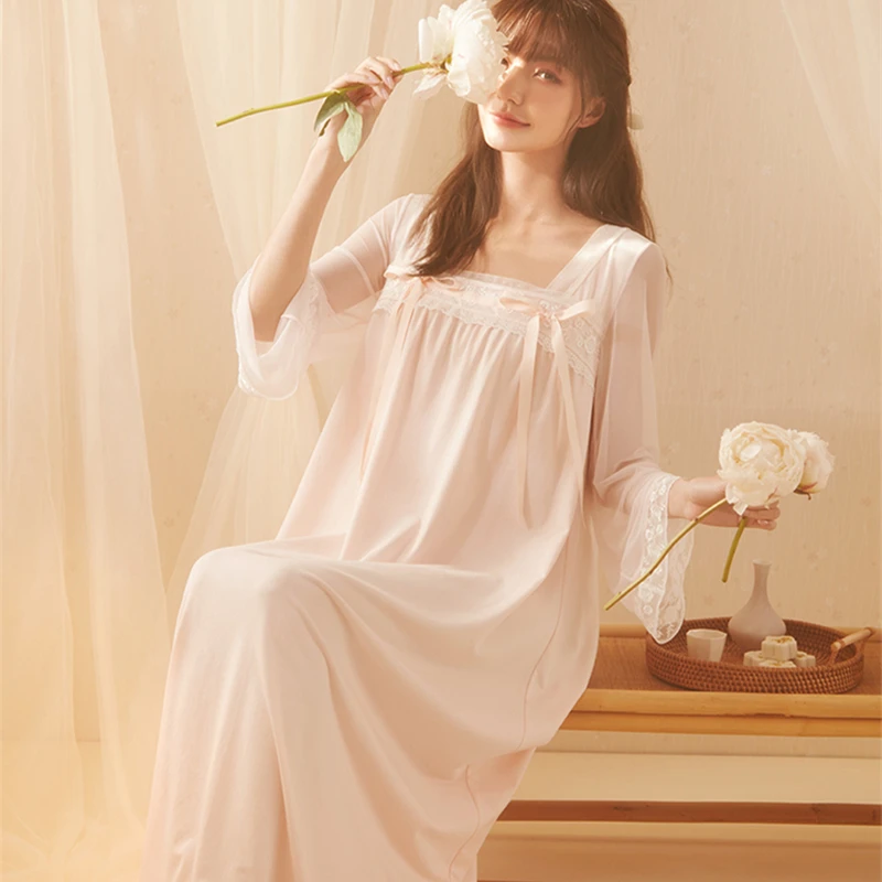 Nightgown Chinese Vintage Night Dress Women Sleepwear Ancient Chinese ...