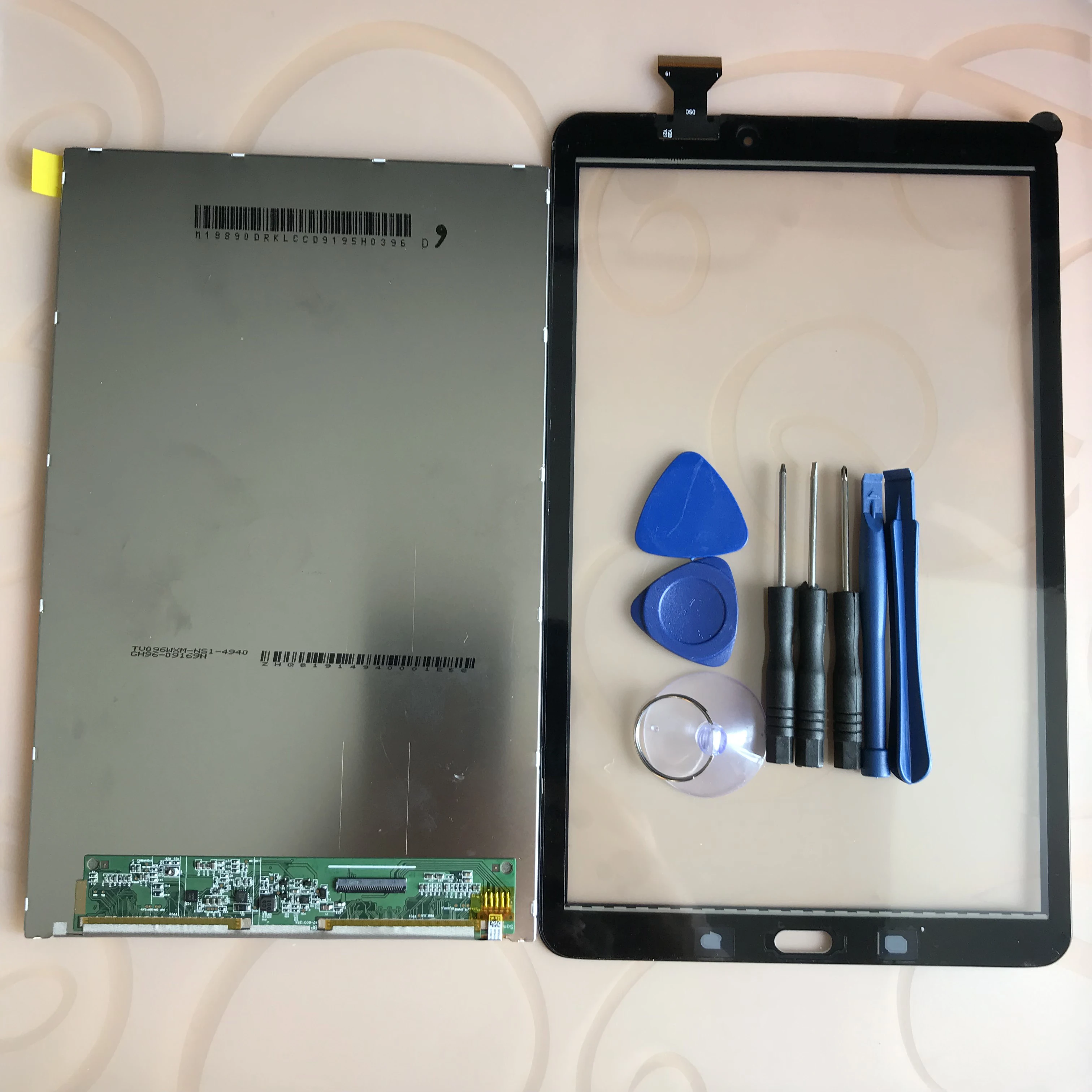 Tela lcd para samsung galaxy tab e 9.6, módulo de monitoramento com SM ...