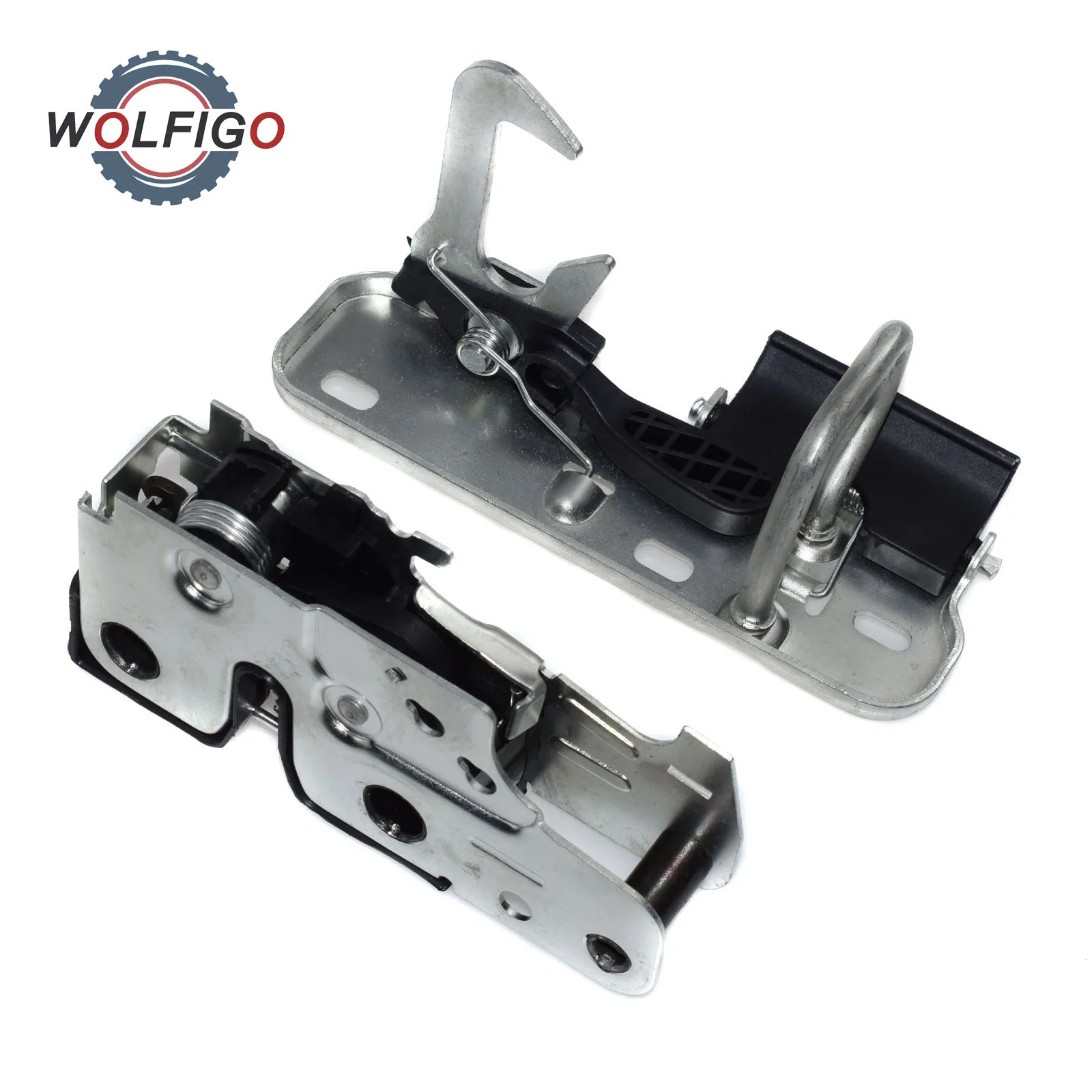 Wolfigo 2 Pcs Upper & Lower Bonnet Hood Safety Open Release Lock Catch ...