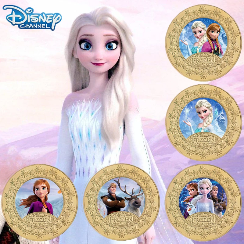 Disney-Frozen-Commemorative-Coins-Cartoon-Anna-Elsa-Lucky-Coin ...