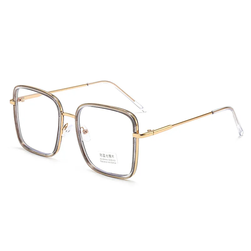 Retro Anti Blue Transparent Square Glasses Frame for Men Women Luxury ...