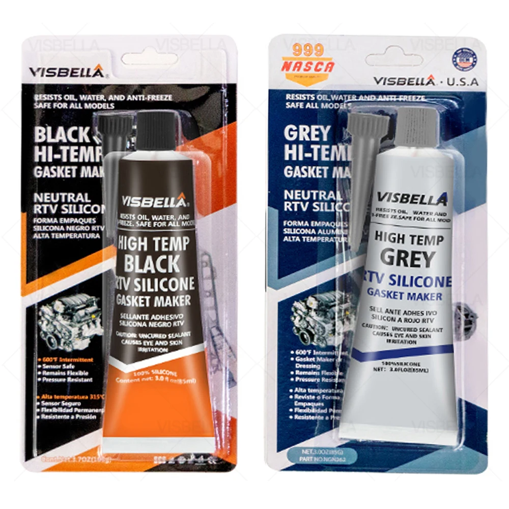 VISBELLA 2PCS Neutral RTV Gasket Maker 85g High Temperature Silicone ...