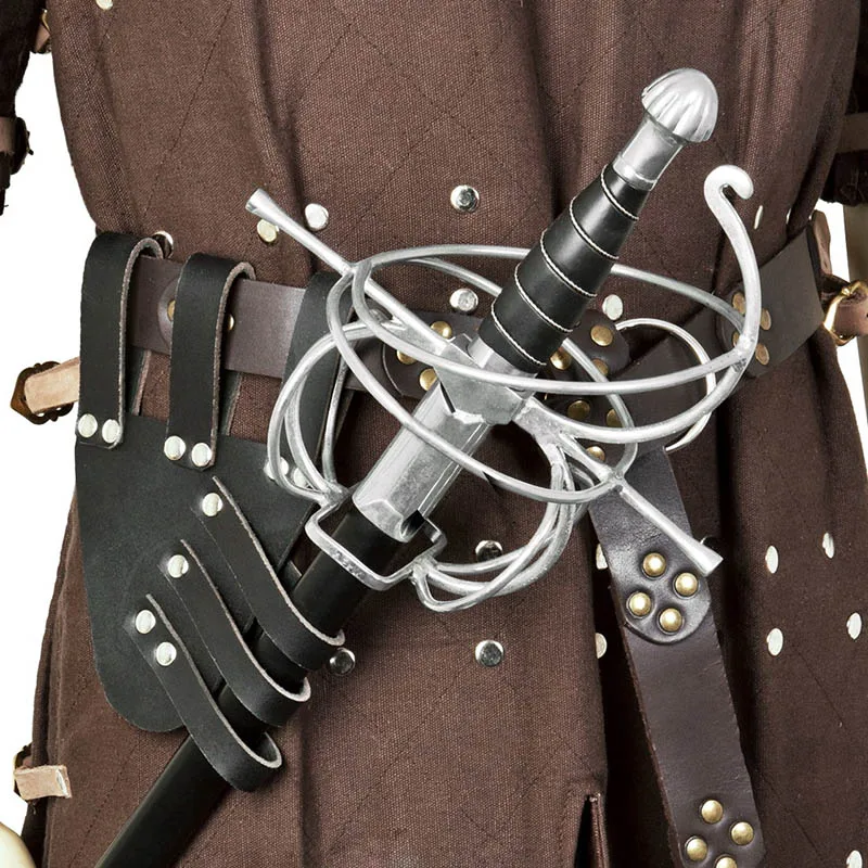 Leather-Rapier-Sword-Frog-Medieval-Renaissance-Belt-Mount-Saber-Holder ...