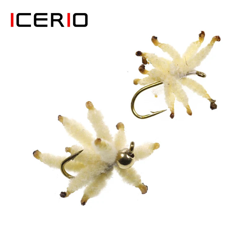 ICERIO 8PCS White Maggots Cluster Worm Bait for Trout Carp Perch ...