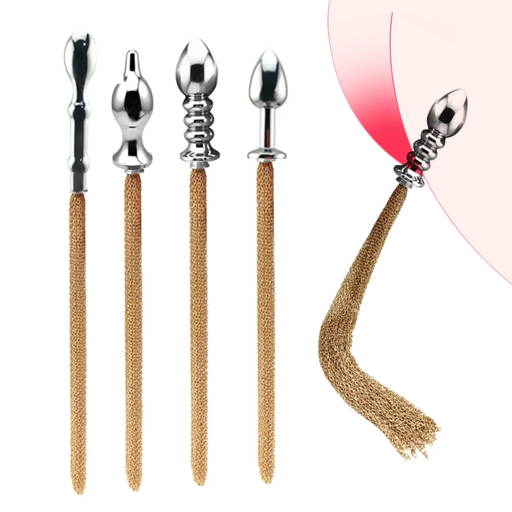 5 크기 금속 항문 플러그 긴 꼬리 채찍 체인 스팽킹 유혹 구슬 엉덩이 플러그 Bdsm 삽입 남여 섹스 토이 남성 여성 커플
