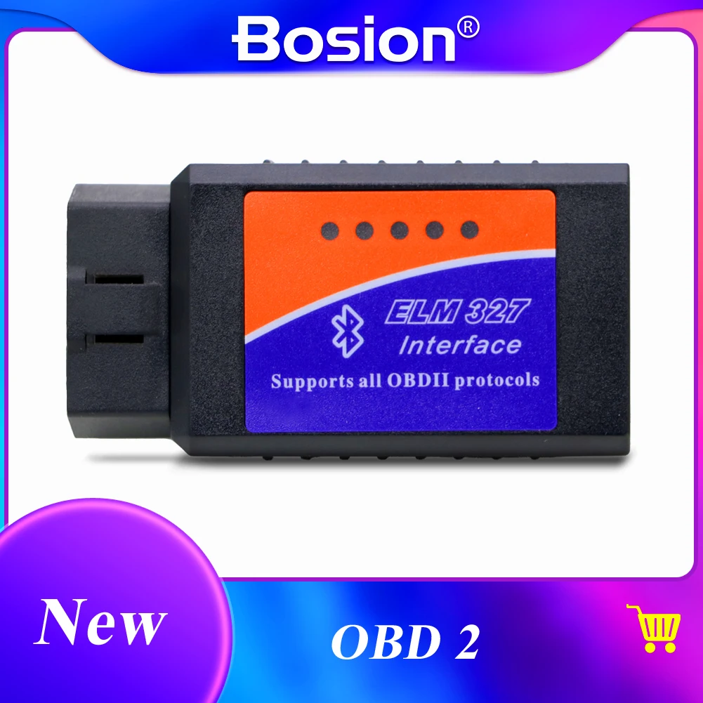 Interfaz OBD2 compatible con Bluetooth, escáner Can Bus ELM 327 OBD II ...
