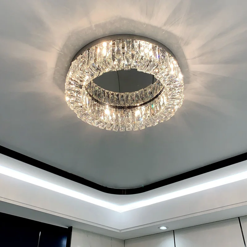 Post modern crystal ceiling lamp Jian Ou creative living room lamp port ...