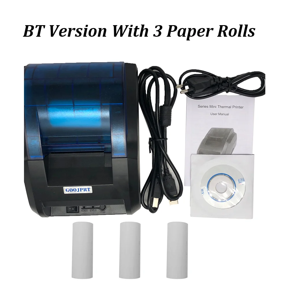 Cheapest thermal printer 58mm USB Bluetooth interface pos receipt high ...
