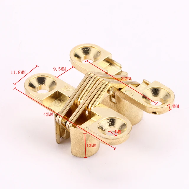 10 Pieces Hidden Hinges Invisible Loops Concealed Cross Door Hinge ...
