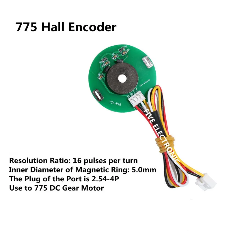 775-P16 Double Hall Magnet Encoder Code Plate Magnetic Induction Rotation Speed Direction Sensor ...