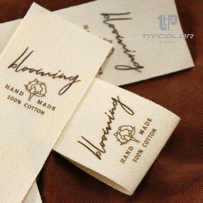 25*70mm Customized Pattern Cotton Label Custom Brand Label Custom ...