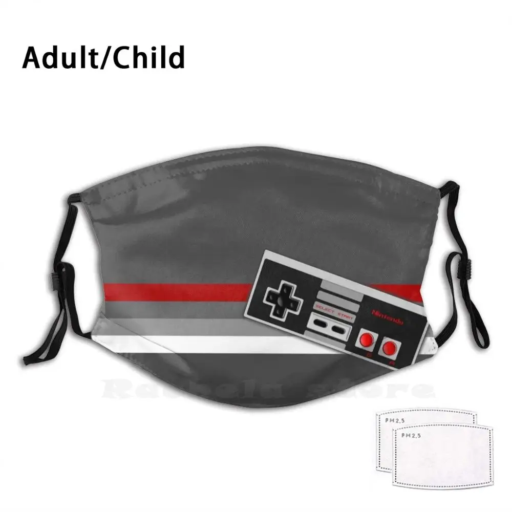 Nintendo Console Nes 8 Bit Face Mask Print Washable Filter Anti Dust ...