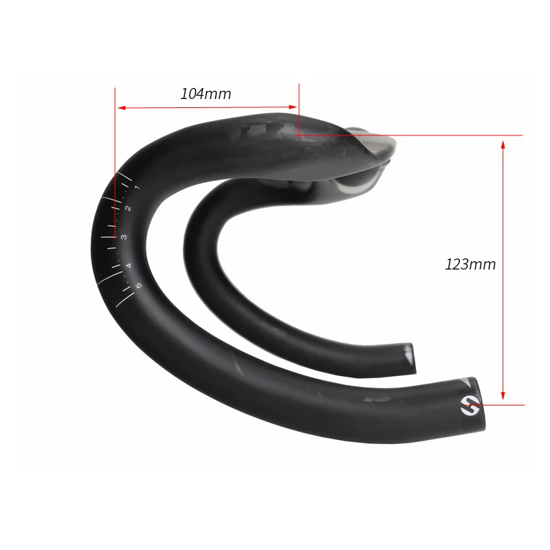Road Bike Curved Handlebar Riding Full Carbon Fiber Sports Car Curved ...