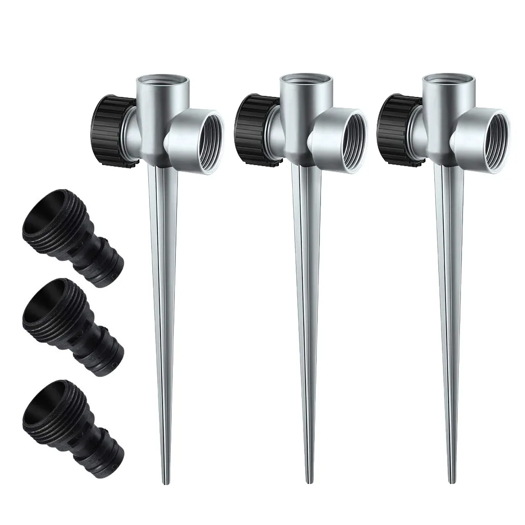 3PCS Lawn Sprinkler Spike Base Garden Sprinkler Nozzle Pin Sprinkler ...