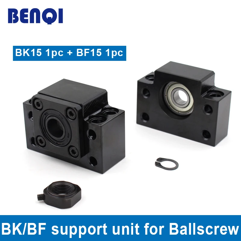 BK/BF15 SFU2005 볼 스크류 용 엔드 서포트 유닛, 1 개 BK15 고정면 + 1 개 BF15 플로트사이드|united|unit t - AliExpress