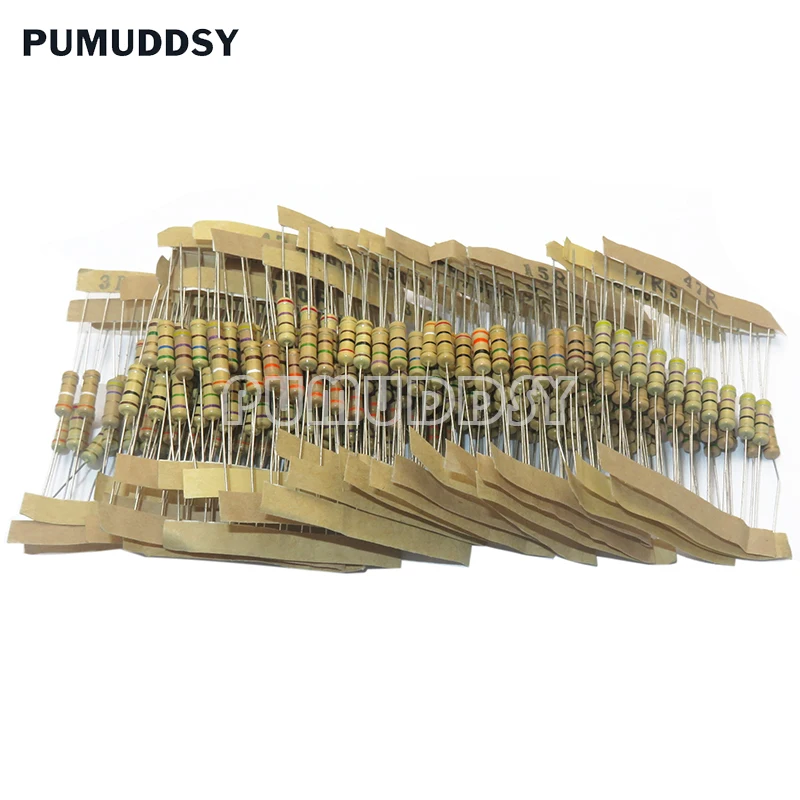 300PCS Resistor Kit 1W 5% 30values X 10PCS Carbon Film Resistance 0.1 ...