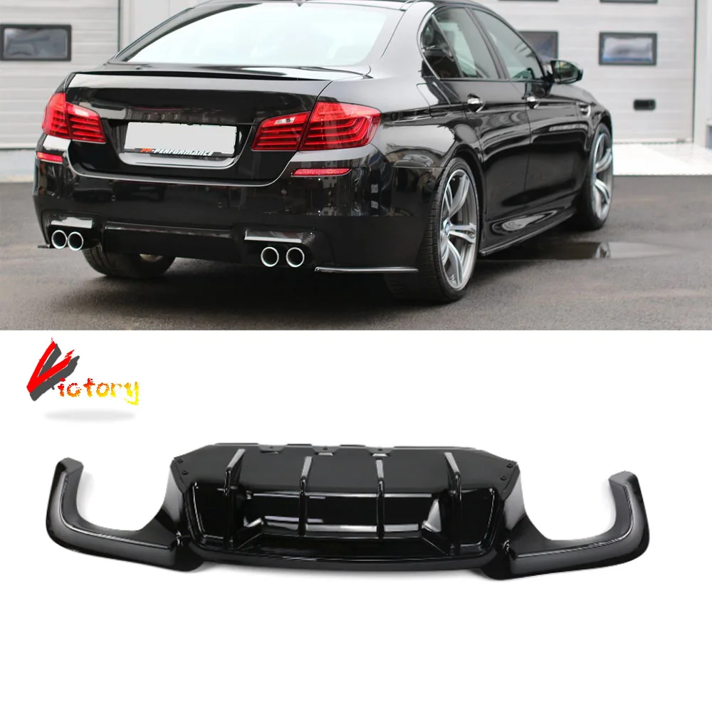 Gloss-Black-Rear-Diffuser-For-BMW-5-Series-F10-M-Sport-Version-2011 ...