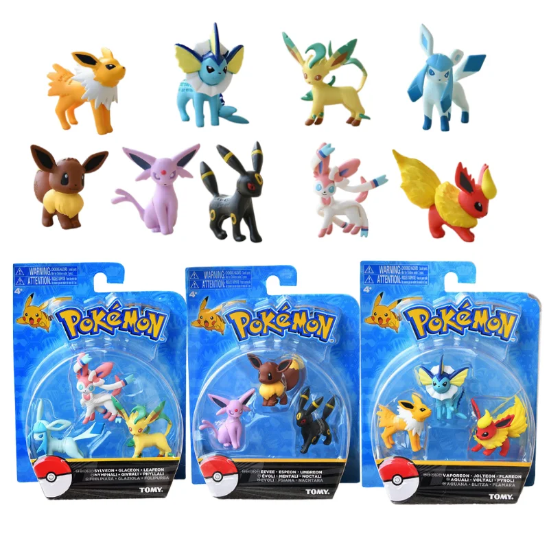 Takara Tomy Vaporeon Jolteon Flareon Espeon Umbreon Leafeon Glaceon ...