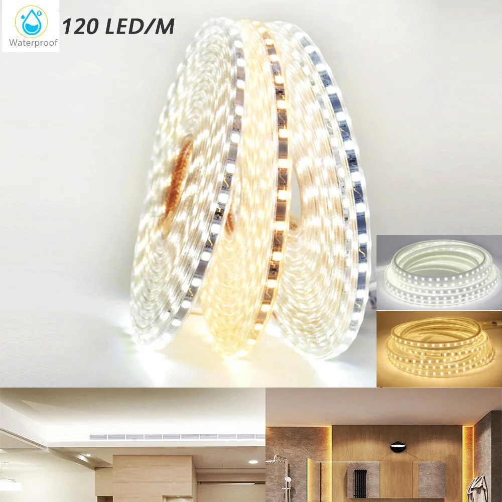 220V LED Strip 2835 High Safety High Brightness 120LEDs/m Flexible LED ...