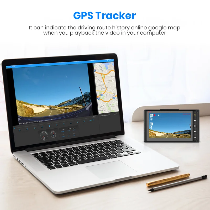 AWESAFE Q8 4K 2160P WIFI GPS Car Camera DVR Dash cam Video Drive ...