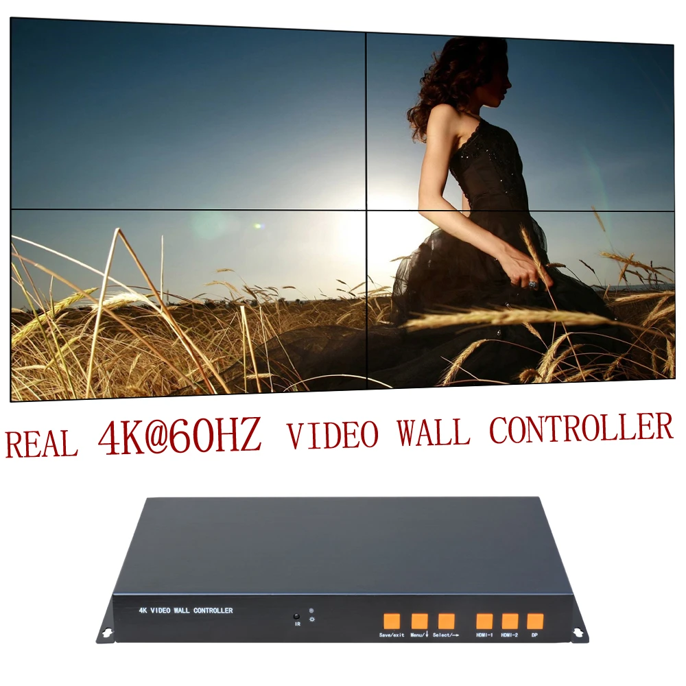 4k Video Wall Controller For 4 Units,4k@60hz Input,multi Lcd Screen ...