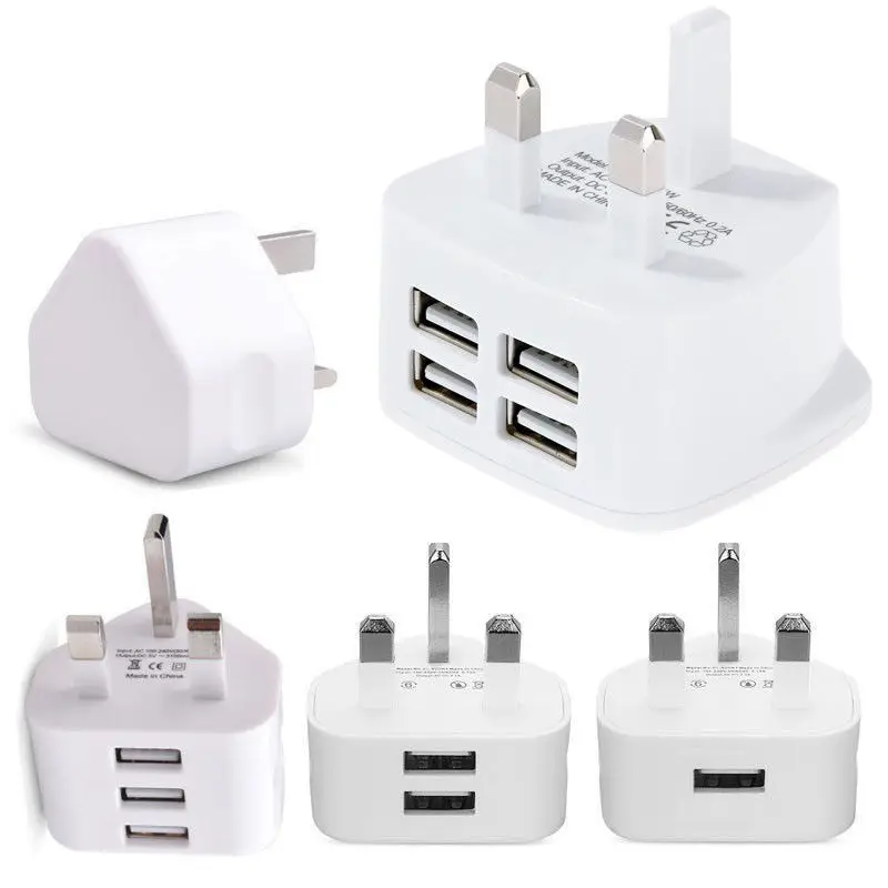 Uk Plug Enkele Usb Dubbele Usb 3USB Adapter Mains 3 Pin Plug Usb ...