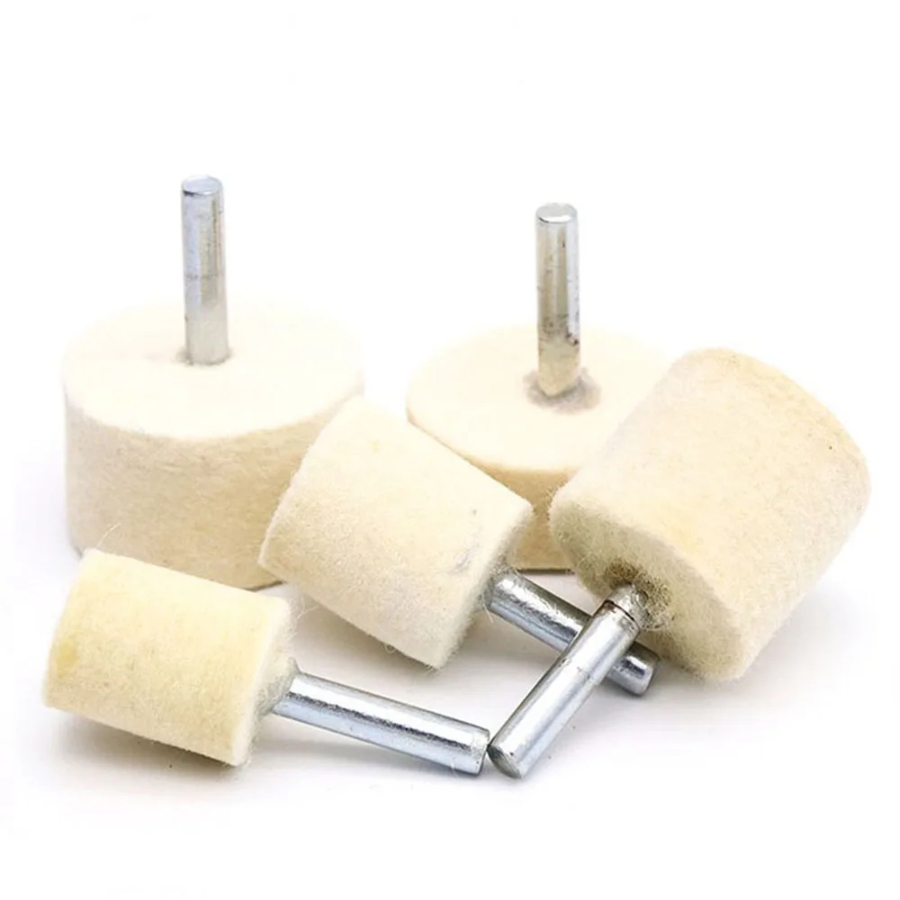 1PCS 20 40mm Wool Felt Polishing Bobs Burr Buffing Point Wheel 1/4 ...