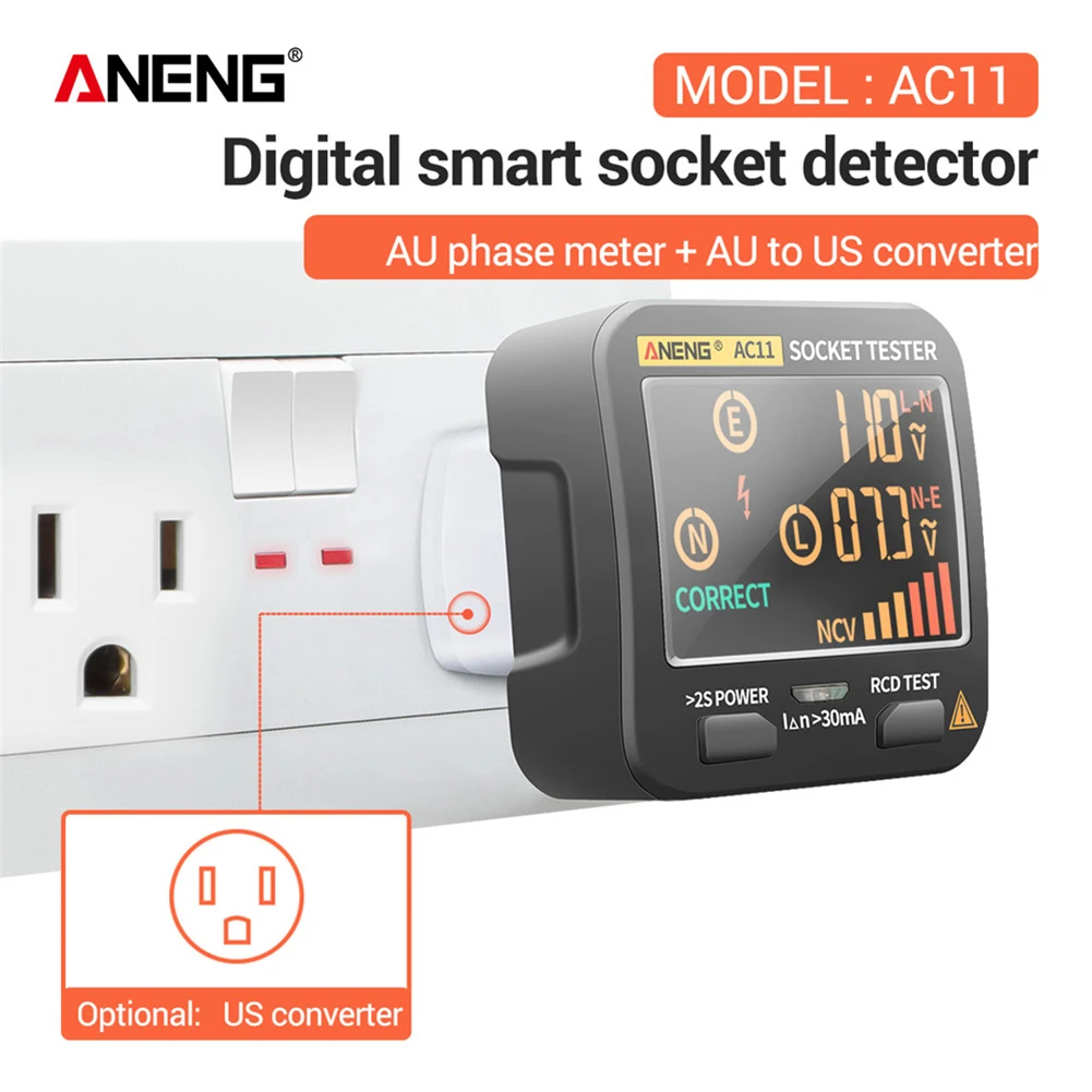Generic Aneng Ac11 Digital art Socket Tester Voltage Test Socket ...