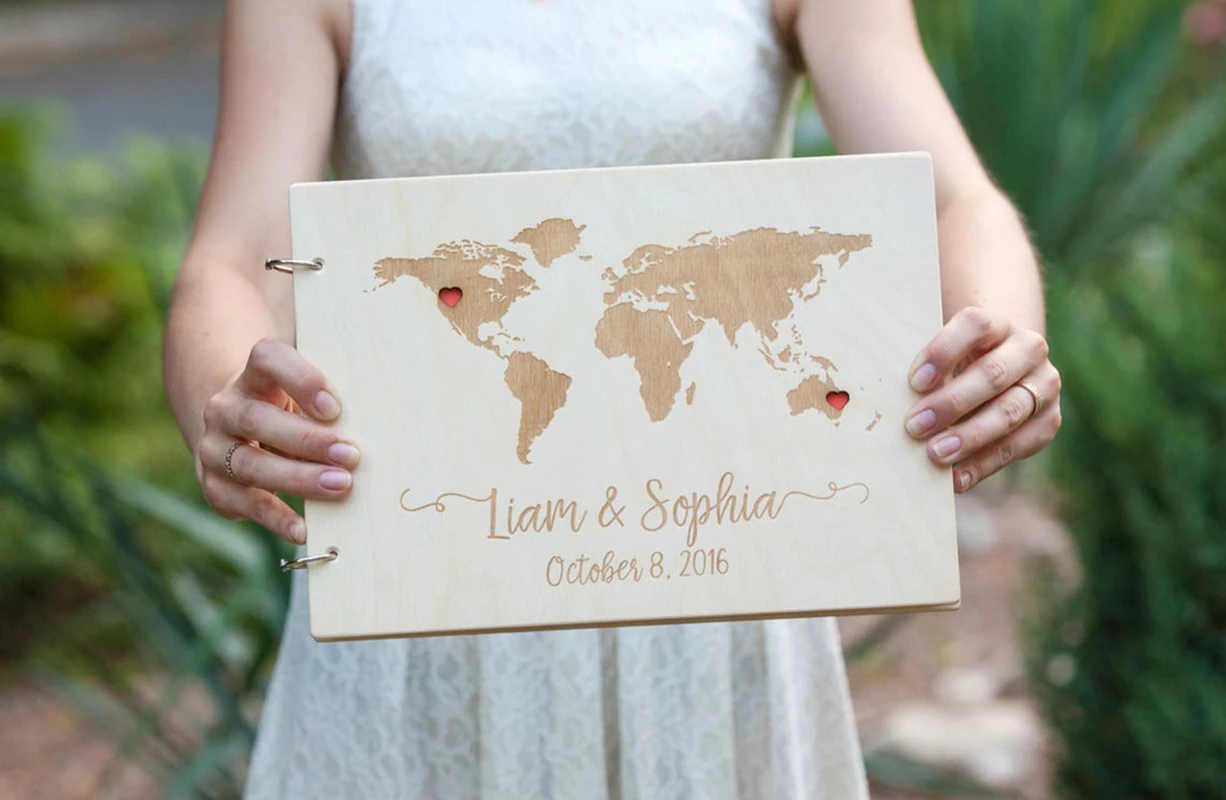Custom Wedding Map, Custom World Map, Wedding Guest Book Ideas, Wedding ...