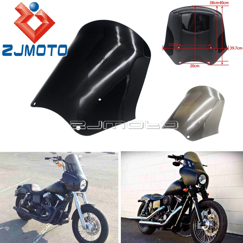 For-Harley-1987-2017-Cafe-Racer-Motorcycle-Windshield-Air-Wind ...