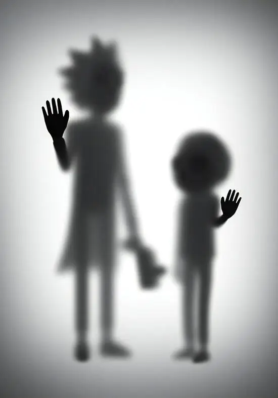 Walt Disney And Mickey Mouse Shadow